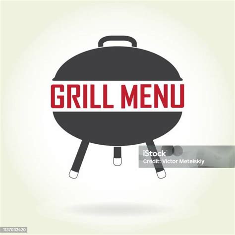 그릴과 바베 큐 메뉴 디자인 서식 파일입니다 그릴 또는 바베 큐 아이콘 흰색 배경에 고립입니다 화려한 벡터 일러스트입니다