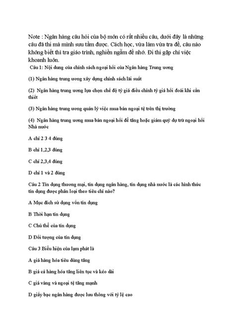 Thi Thử Lllllllllllllllllllllllllllll Note Ngân Hàng Câu Hỏi Của