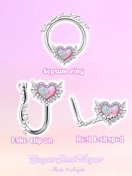 Pink Little Mermaid Fakereal Nose Ring Sugarandvapor
