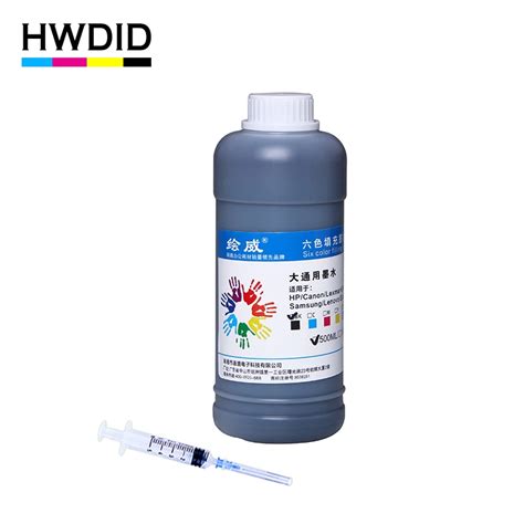 500ml Black Universal Dye Ink Refill Kit For Ink Cartridge CISS For HP