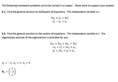 Solved The Following Homework Problems Are To Be Turned In
