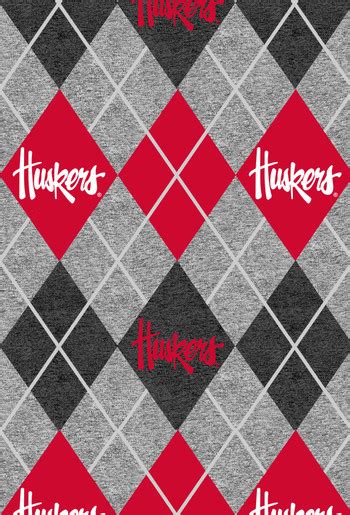 Nebraska Fleece Fabric Heather Argyle Design Free Shipping