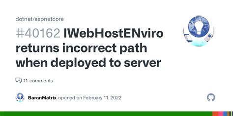 Iwebhostenvironment Returns Incorrect Path When Deployed To Server · Issue 40162 · Dotnet