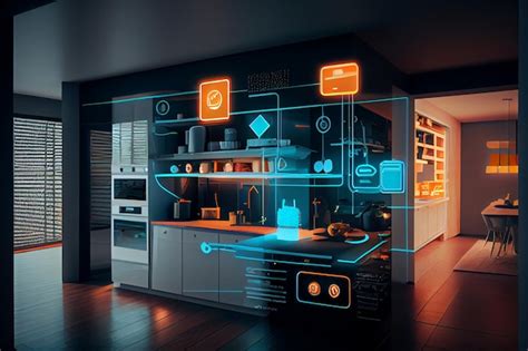 Premium Photo Smart Home Interface With Augmented Realty Of Iot Object Interior Design