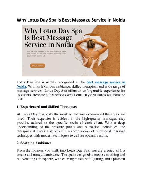 Ppt Why Lotus Day Spa Is Best Massage Service In Noida Powerpoint