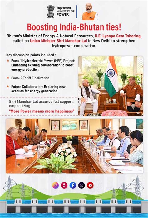 India And Bhutan To Strengthen Hydropower Cooperation Bhutans
