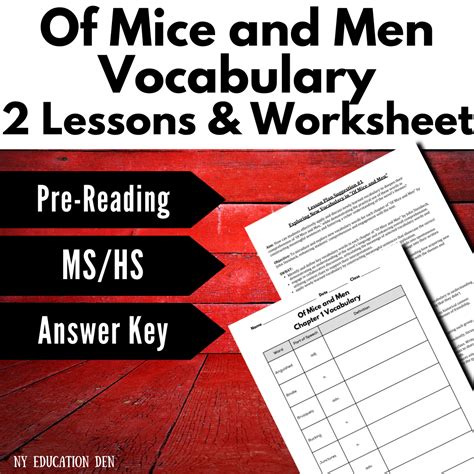Of Mice And Men Vocabulary Puzzle Activity Quiz Worksheet Test