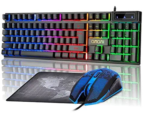 قیمت و خرید صفحه کلید سیمی و کیبورد موس با سیم Led Gaming با ویژگی های ساطع کننده 3200dpi Usb