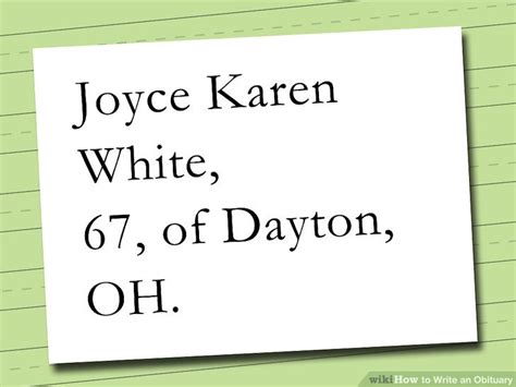 4 Ways To Write An Obituary WikiHow