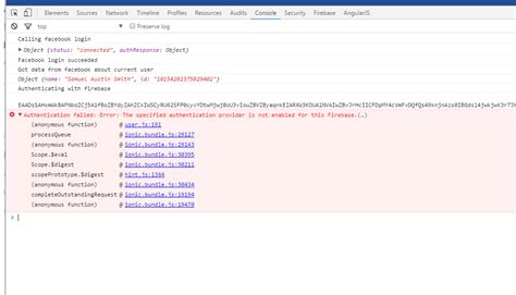 Cordova Firebase Facebook Authentication Error With Openfb In Ionic