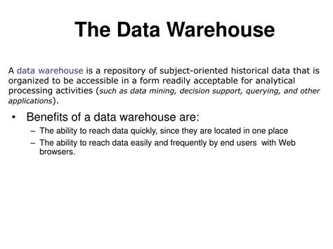 Ppt Data Mining Lecture 2 Dbms Dw Olap And Data Preprocessing Powerpoint Presentation Id