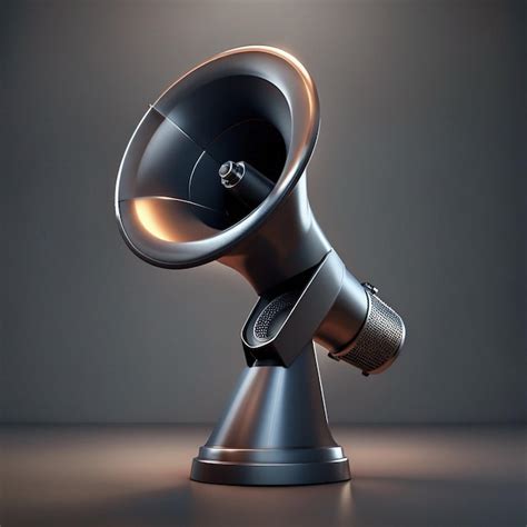 Premium Photo Marketing Time Concept Realistic 3d Megaphone
