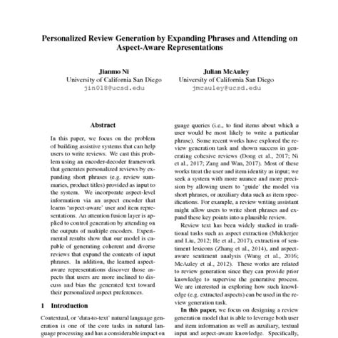 Personalized Review Generation By Expanding Phrases And Attending On Aspect Aware