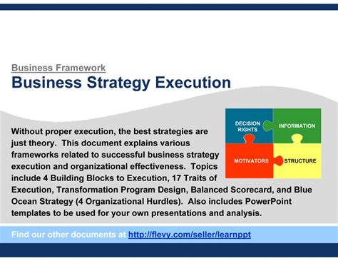 Guide To Business Strategy Execution Ppt Slide Deck