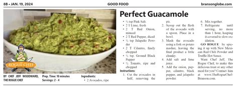 Perfect Guacamole The Rogue Chef