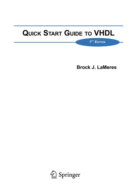 SOLUTION Quick Start Guide To Vhdl Studypool