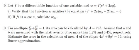 solved 9 let f be a differentiable function of one