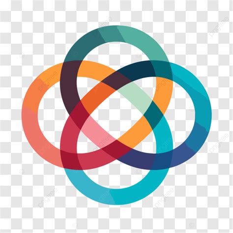 The Symbol Of 4 Intersecting Rings Vector A Simplistic Colorful Icon