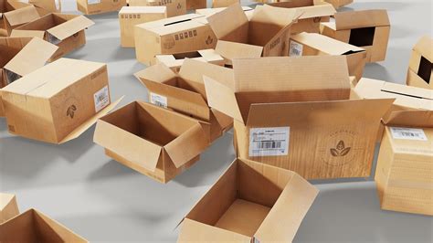 Cardboard Boxes Trash Pbr Game Ready Model Turbosquid 2134972