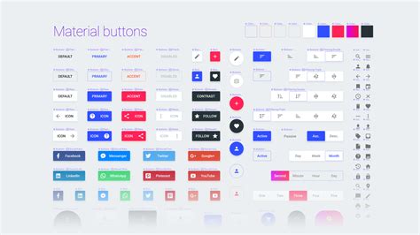 Material Design Buttons Ui By Roman Kamushken On Dribbble
