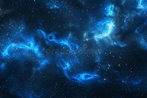 Blue Galaxy Stars Night Under Starry Sky Key Center Unconnected