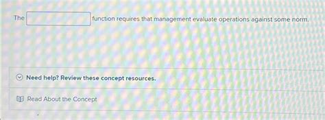 solved the function requires that management evaluate