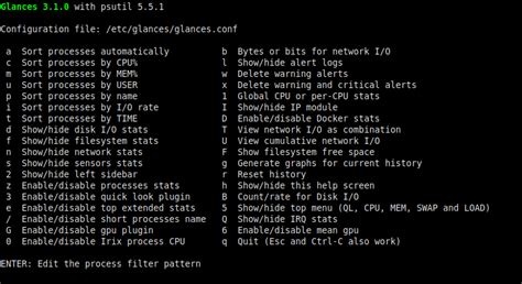 glances the best modern monitoring tool for linux fossguides