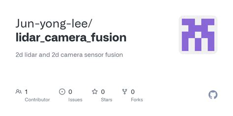 GitHub Jun Yong Lee Lidar Camera Fusion D Lidar And D Camera Sensor Fusion