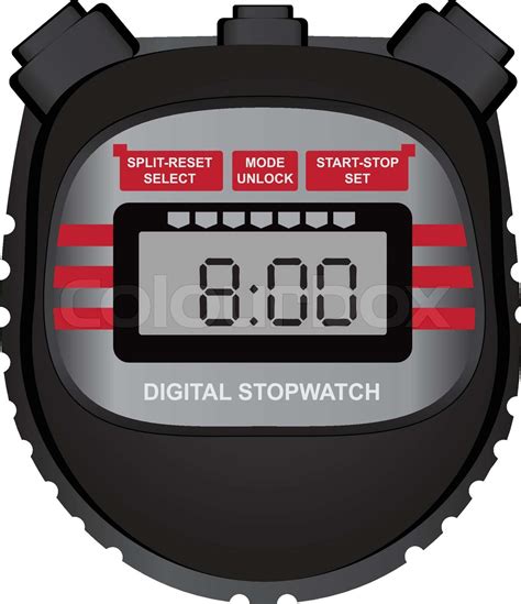 Digital Stopwatch Stock Vector Colourbox