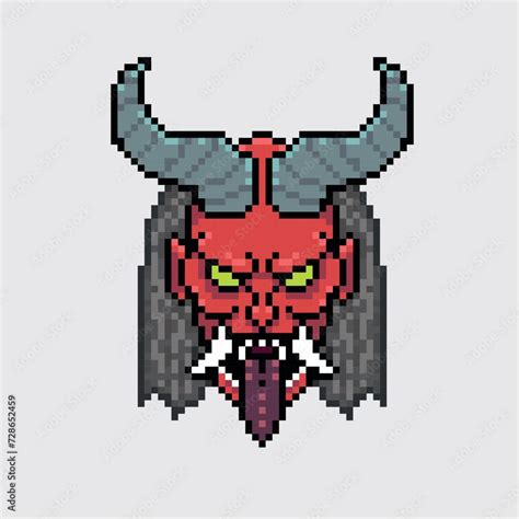 Japanesse Devil Pixel Art In 2025 Pixel Art Pixel Art