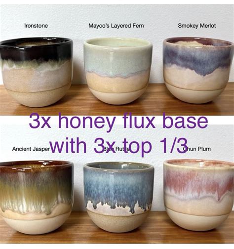 4 Types Of Bowls With 3x Honey Flux Base Ceramic Glaze Recipes