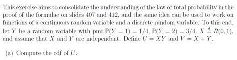 Solved Is U A Continuous Random Variable If Yes Find Its Chegg