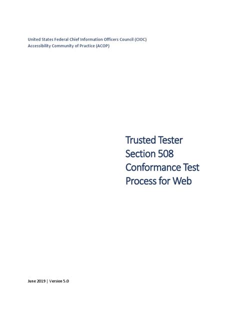 Trusted Tester Test Process V5 0 Pdf Accessibility World Wide Web