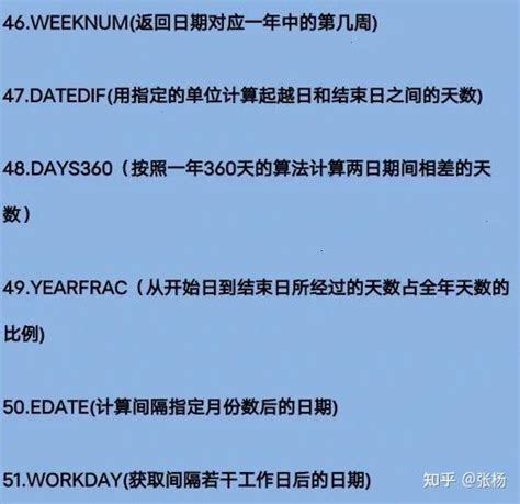 Excel函数大全 知乎