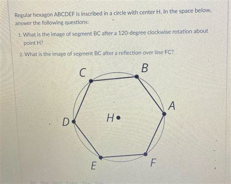 having problems solving regular hexagon abcdef is inscribed in a