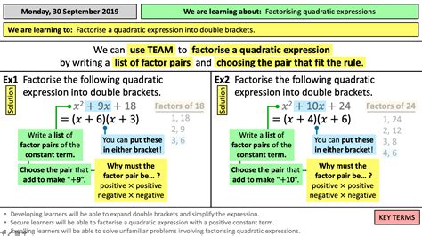 Expanding And Factorising COLLECTION Bundle Teaching Resources