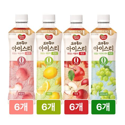 4종모음 동원 보성홍차 아이스티 제로 500ml 복숭아레몬애플샤인머스캣 최저가 검색 최저가 19600원