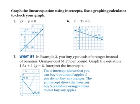 Ch 4 Lesson 5 Graphing Linear Equations In Standard Form Math