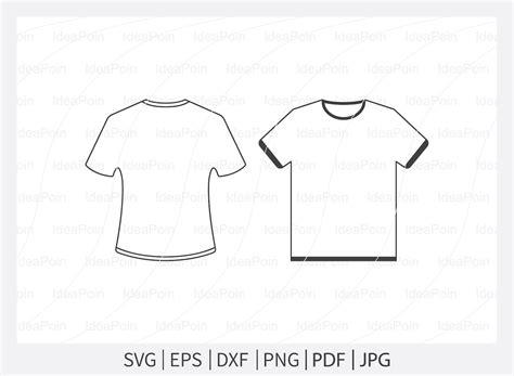 T Shirt Outline Svg T Shirt Outline Bundle T Shirt Template Etsy