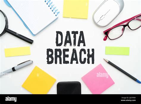 Text Caption Presenting Data Breach Concept Meaning Security Incident Where Sensitive Protected