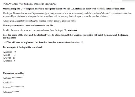 Solved ARRAYS ARE NOT NEEDED FOR THIS PROGRAM Write A Chegg