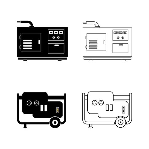 Premium Vector Electric Generator Icon