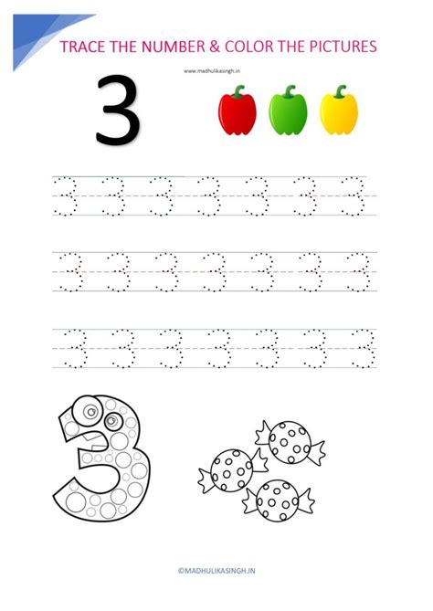 Printable Number Tracing Worksheets 1 12 Free Preschool