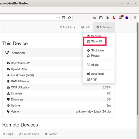 Syncthing Remote Access
