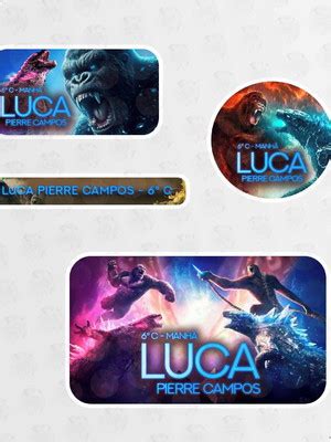 160 Etiquetas Escolares Godzila Mod2 Compre Produtos Personalizados
