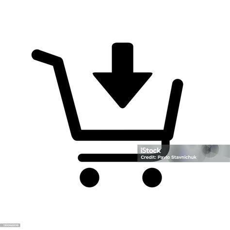 Icône De Chariot De Magasin Symbole Dachat Panier Avec Licône De Flèche