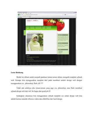 Modul Edit Template Web Dengan Php Dan My Sq Lx PDF