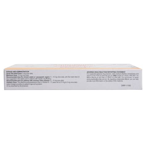 Amvasc Amvasc Be Amlodipine Besilate 10mg 1 Tablet Prescription