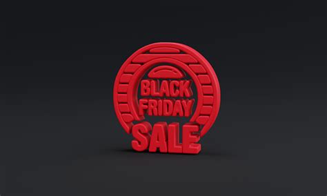 검은색 배경에 최소한의 빨간색 블랙 프라이데이 쇼핑 개념 기호 온라인 쇼핑을 위한 3d 배너 3차원 형태에 대한 스톡 사진 및