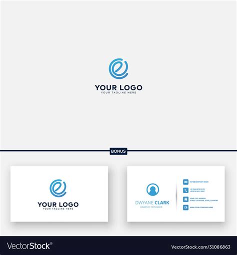 Easy Coin Logo E Commerce Modern Royalty Free Vector Image